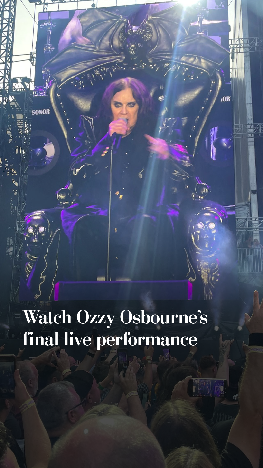 Watch Ozzy Osbourne’s final live performance