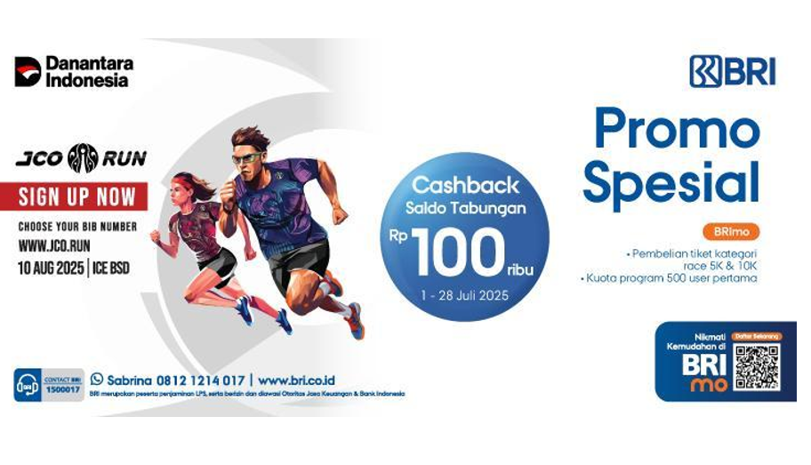 Lari Seru-seruan di JCO Run 2025! Cashback Rp 100.000 dari BRImo Menantimu