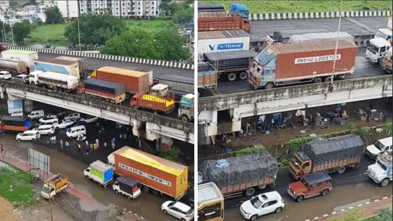 15-Km Jam At Jambuva Bridge: Commuters Stranded Again On Mumbai ...