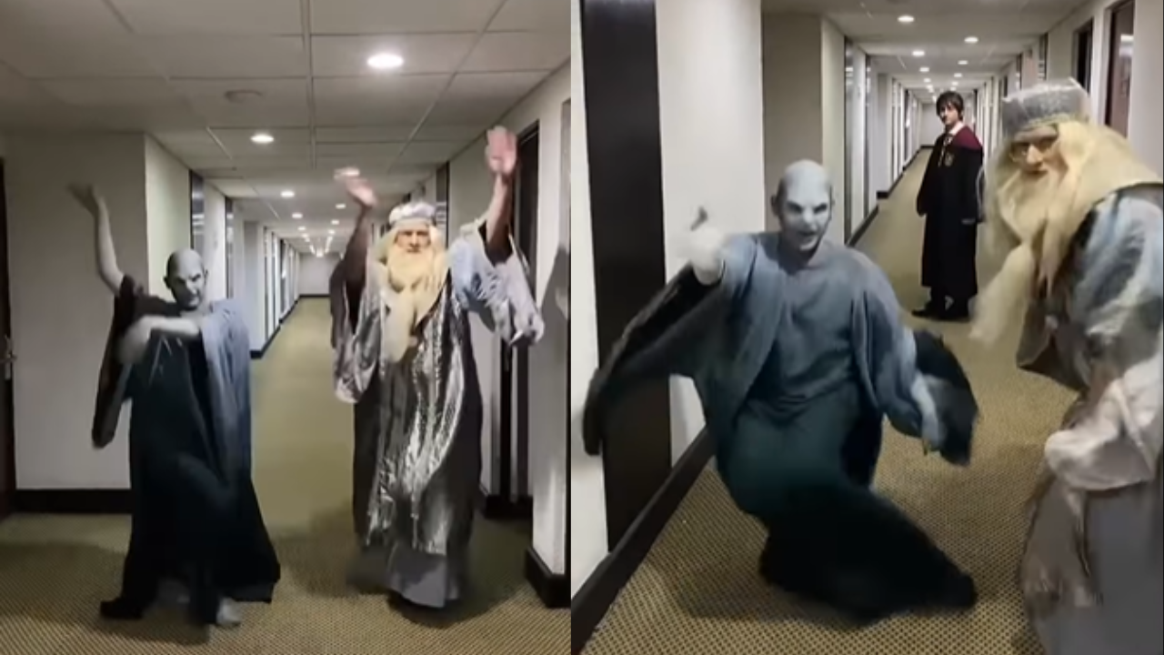 Harry Watching From Corner While Dumbledore & Voldemort Dance To Laal ...