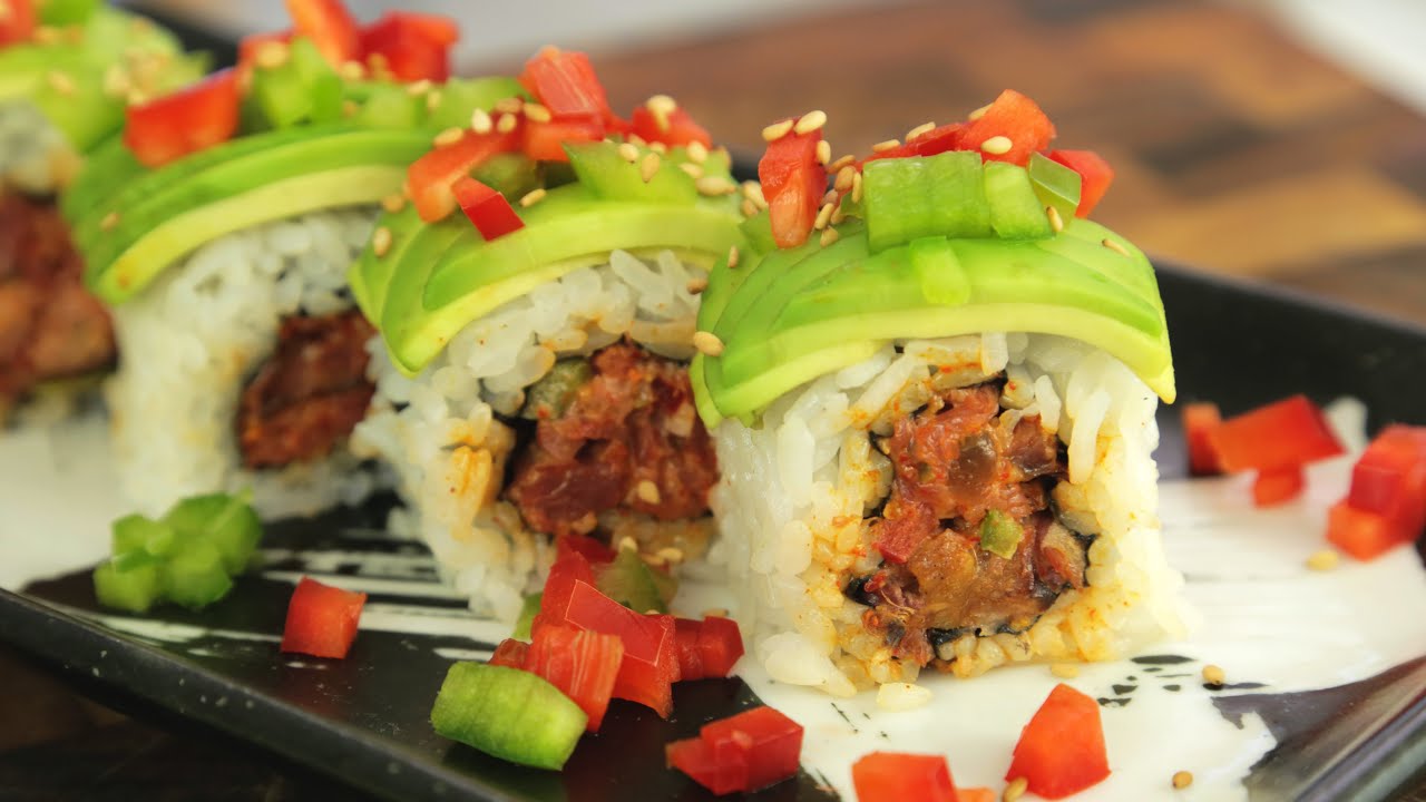 Spicy Kimchi Duck Sushi Roll Recipe