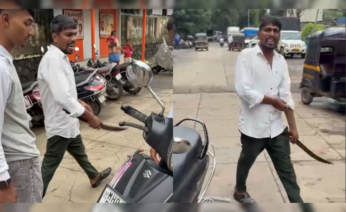 Shinde Sena Leader Pulls Out Sword Over Parking Dispute Near Mumbai