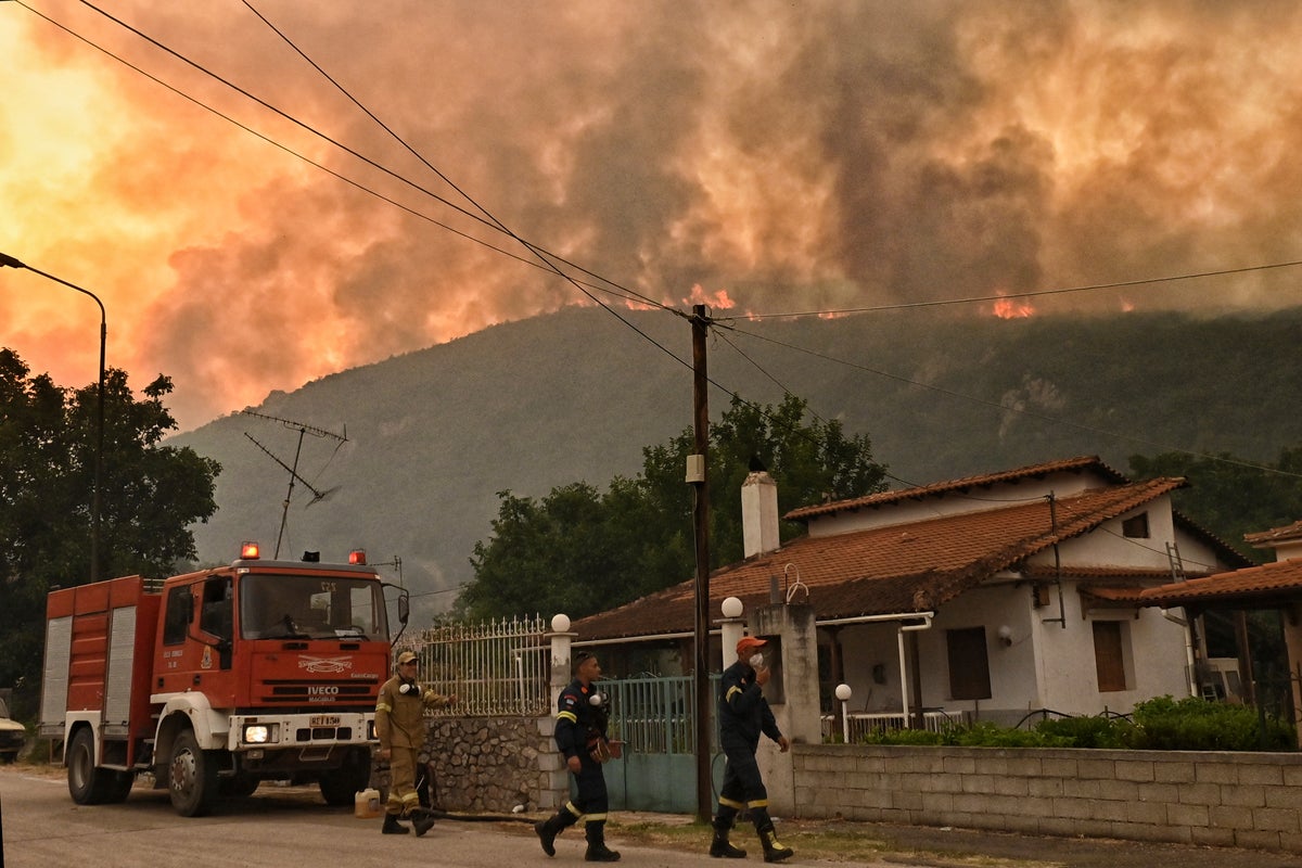 Evacuations in Greece after major forest fire breaks out