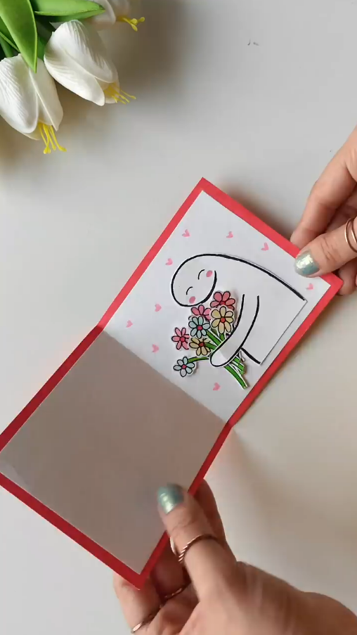 DIY Cute Bouquet in Card!