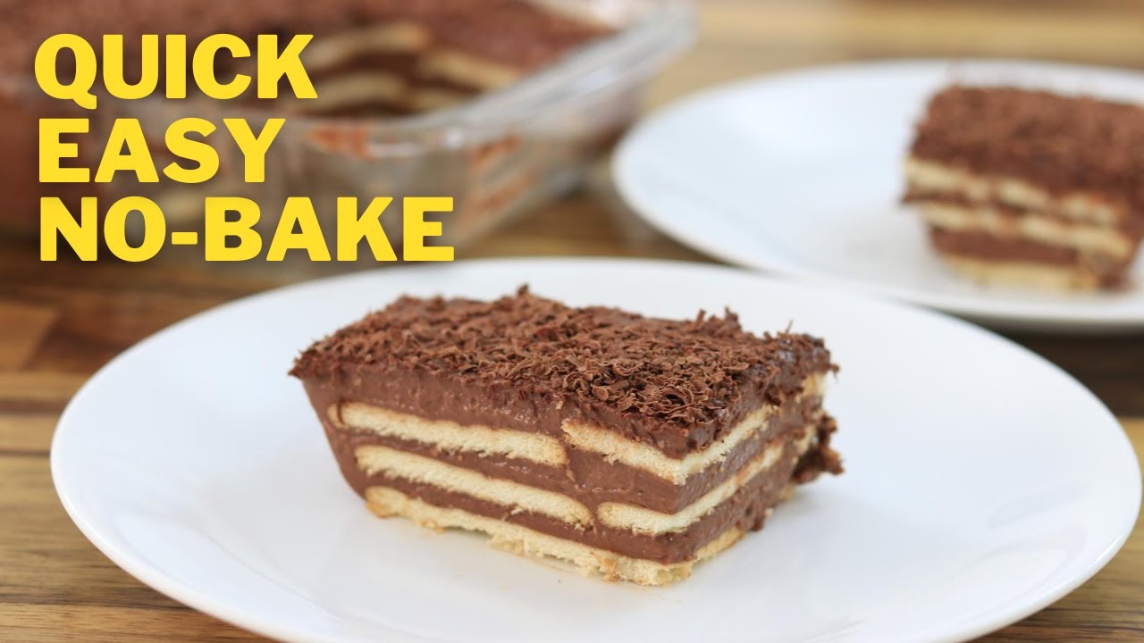 Chocolate Biscuit Pudding Recipe | Quick, Easy, No-Bake