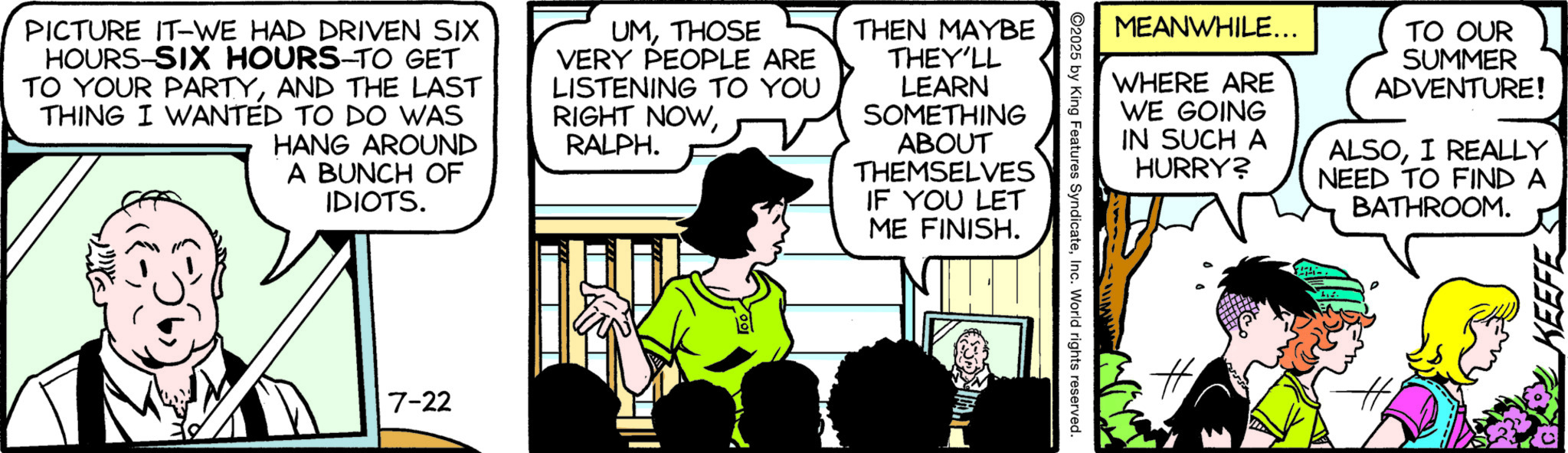 Sally Forth by Francesco Marciuliano; drawn by Jim Keefe