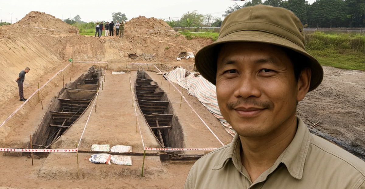 Villagers in Vietnam found a wooden object in the ground that was ...