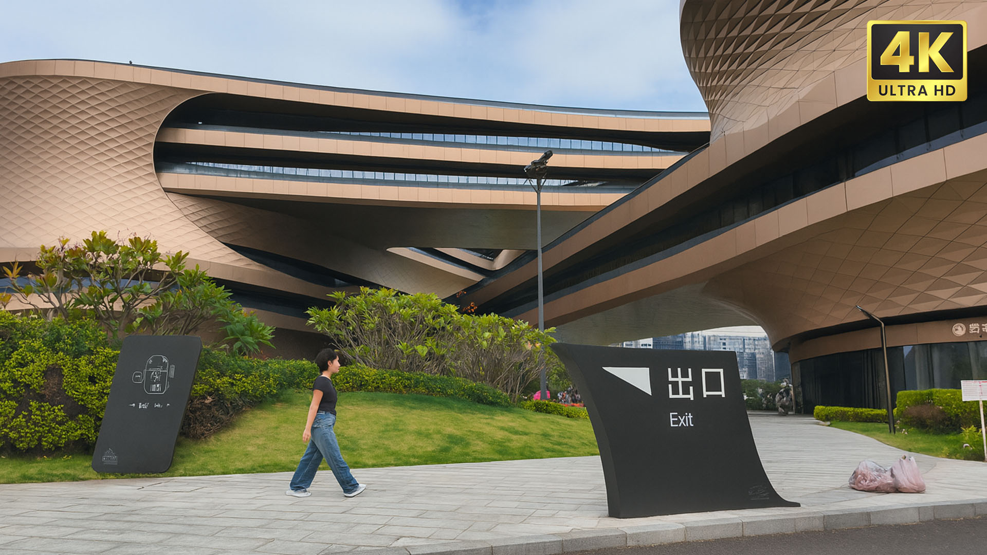 New Office Buildings in China with Futuristic Design (4K)