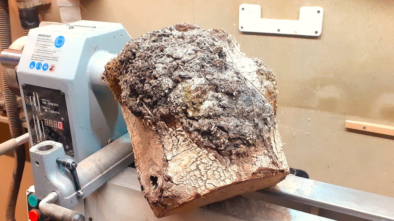 Woodturning - An Awkward Burl on a Birch Log