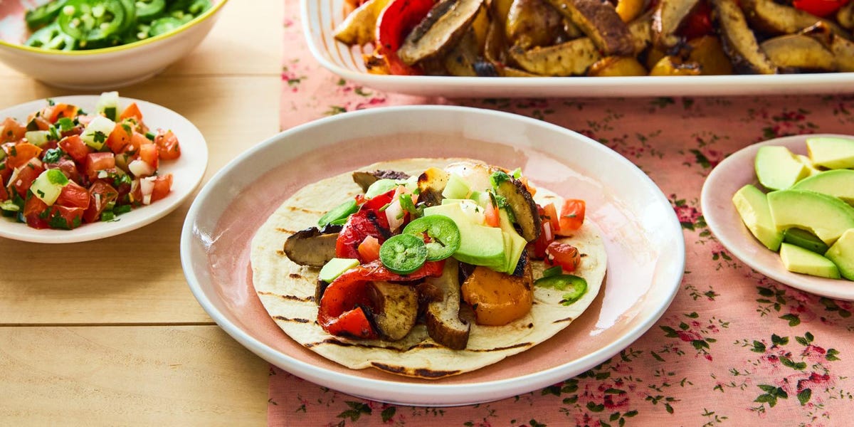 Toss Veggies And Portobello Mushroom On The Grill For Easy Fajitas