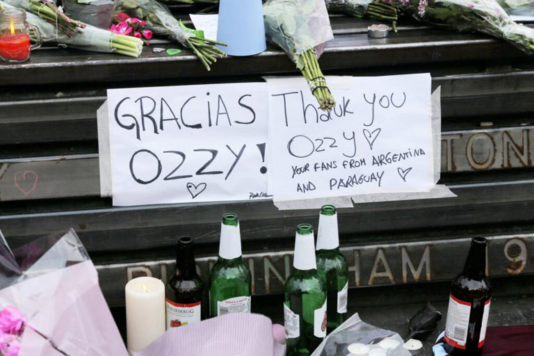 Ozzy Osbourne fans flock to Birmingham’s Black Sabbath Bridge to pay ...