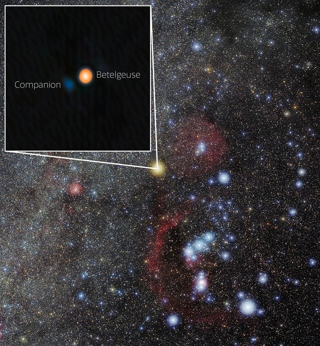 First Direct Detection of a Stellar Companion Orbiting a Supergiant