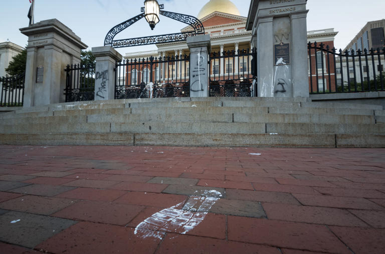 Mass. State House vandalized overnight; no arrests