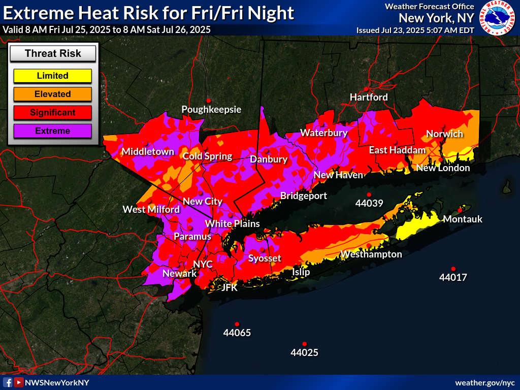 NY weather: Lower Hudson Valley could see more extreme heat July 24 ...