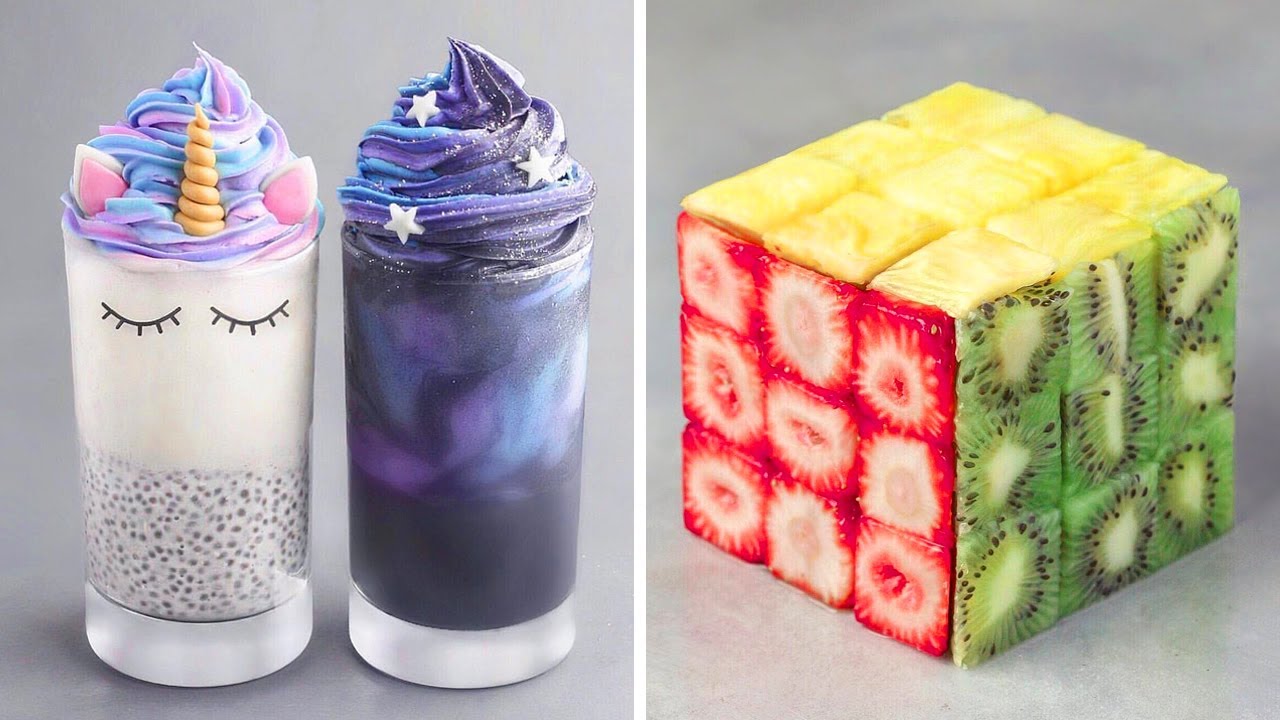 How to Make Easy Cake and Fruit Cube – Simple Cake Decorating and Food ...