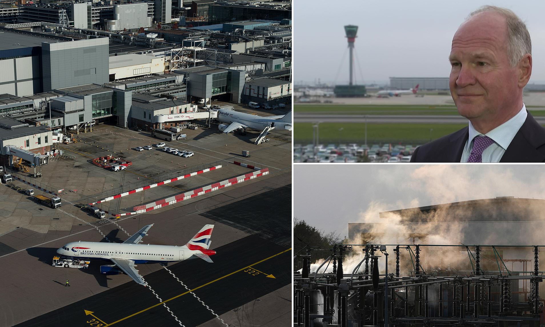 Heathrow faces 'tens of millions' in costs after substation fire shutdown