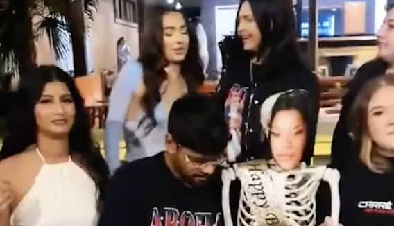 Friends Celebrate Late Friend with Skeleton Pub Crawl