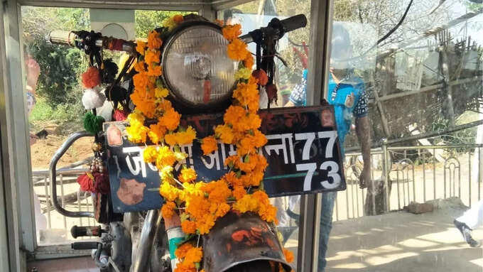 Bullet Baba Temple Draws Worshippers To A Divine Royal Enfield