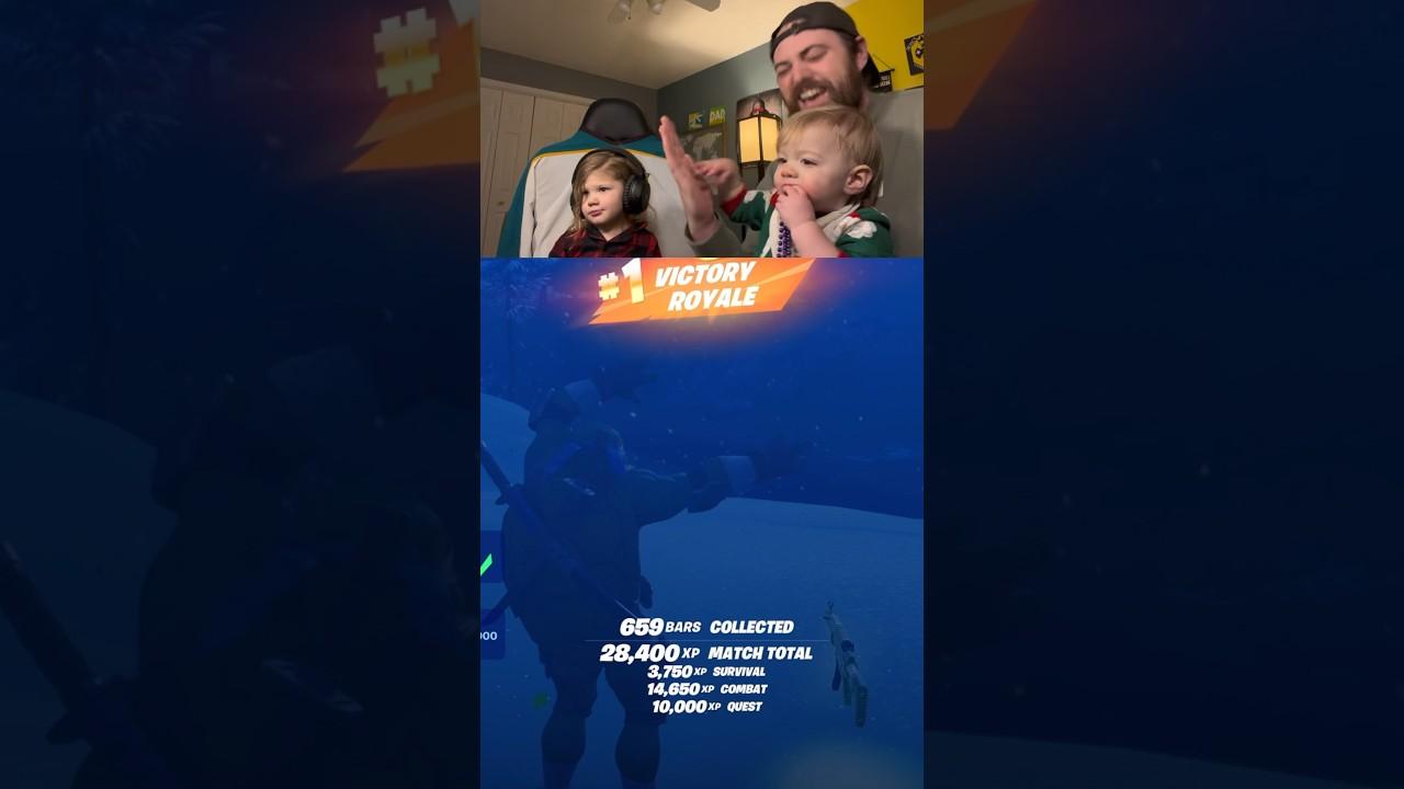 Fortnite Prodigy Wins While Her Dad Watches Her Little Brother! # ...