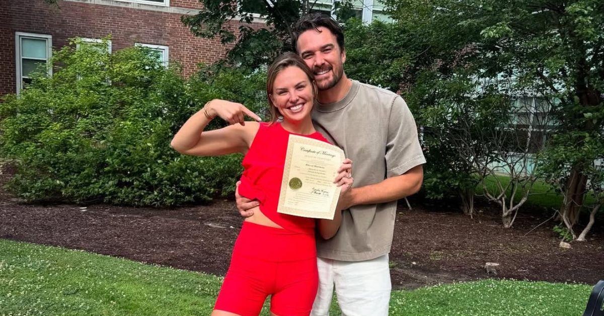 Hannah Brown and Adam Woolard Legally Marry Ahead of France Wedding