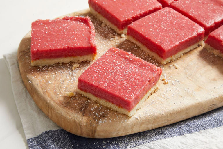 Cranberry curd bars