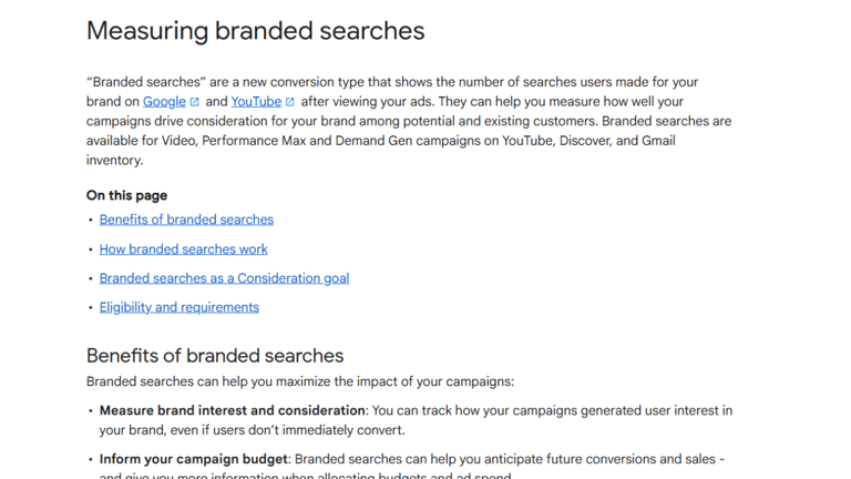 Google Ads adds ‘Branded Searches’ as new conversion metric