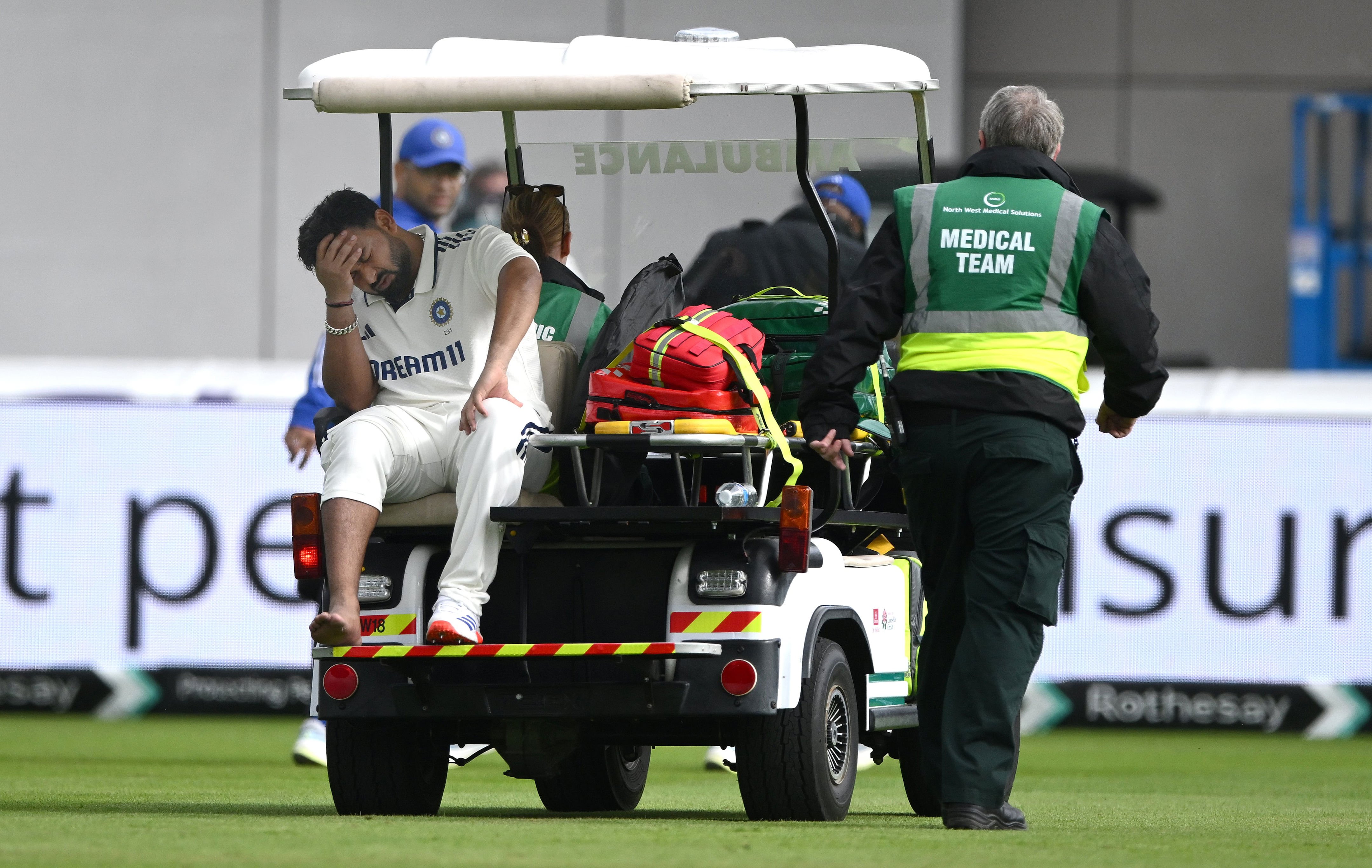 Rishabh Pant foot injury stalls India's progress in Manchester Test ...