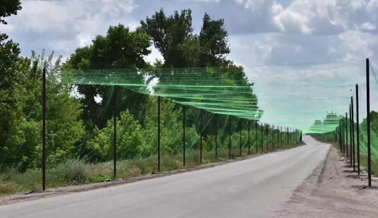 First protective anti-drone tunnel built on key frontline highway in ...