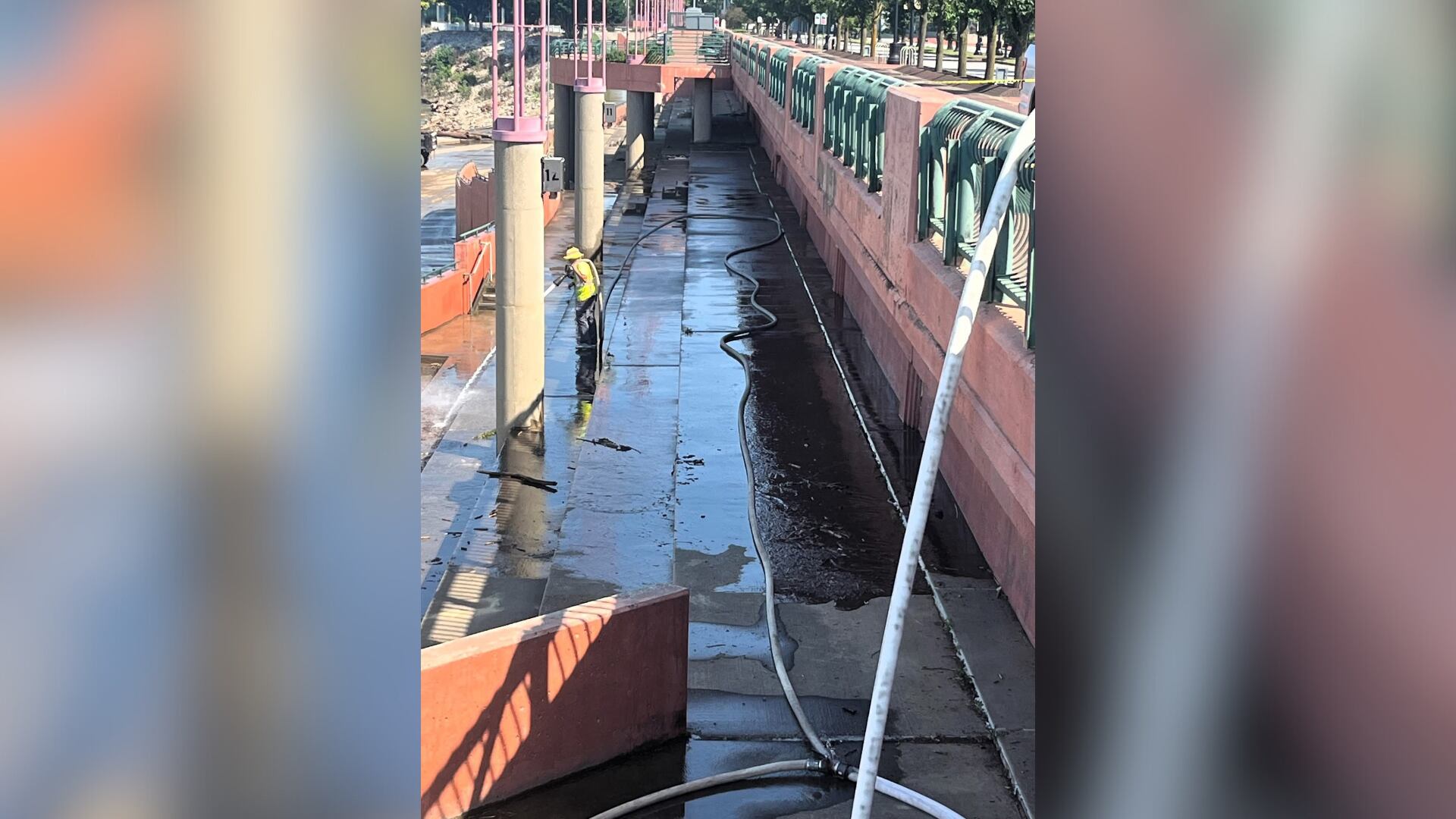 Repurposed Evansville fire truck being used to help clean up the city