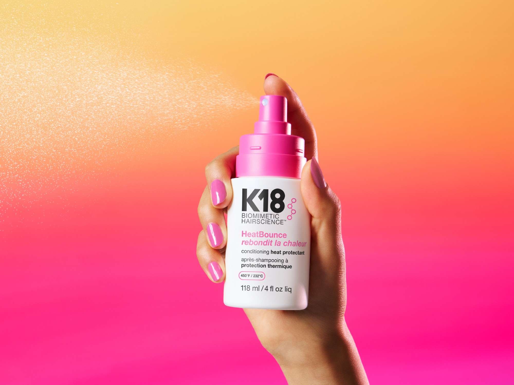 K18's New "HeatBounce" Spray Protects Your Hair With Biotech