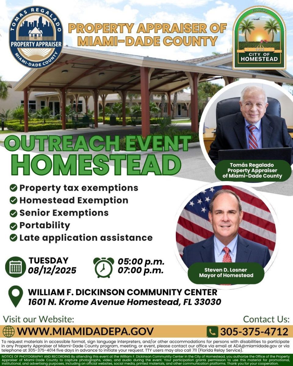 City of Homestead to Host Community Outreach Event with Property ...