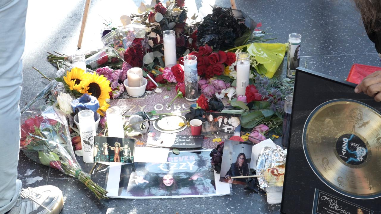 CA: Memorial Flowers Placed On Ozzy Ozbourne's Hollywood Walk Of Fame ...