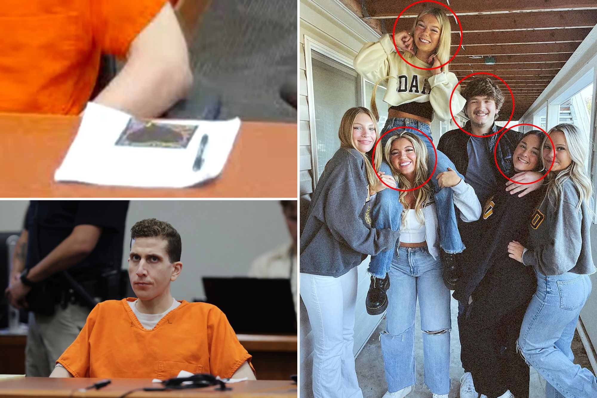 Bryan Kohberger has odd black heart drawing in front of him at sentencing hearing