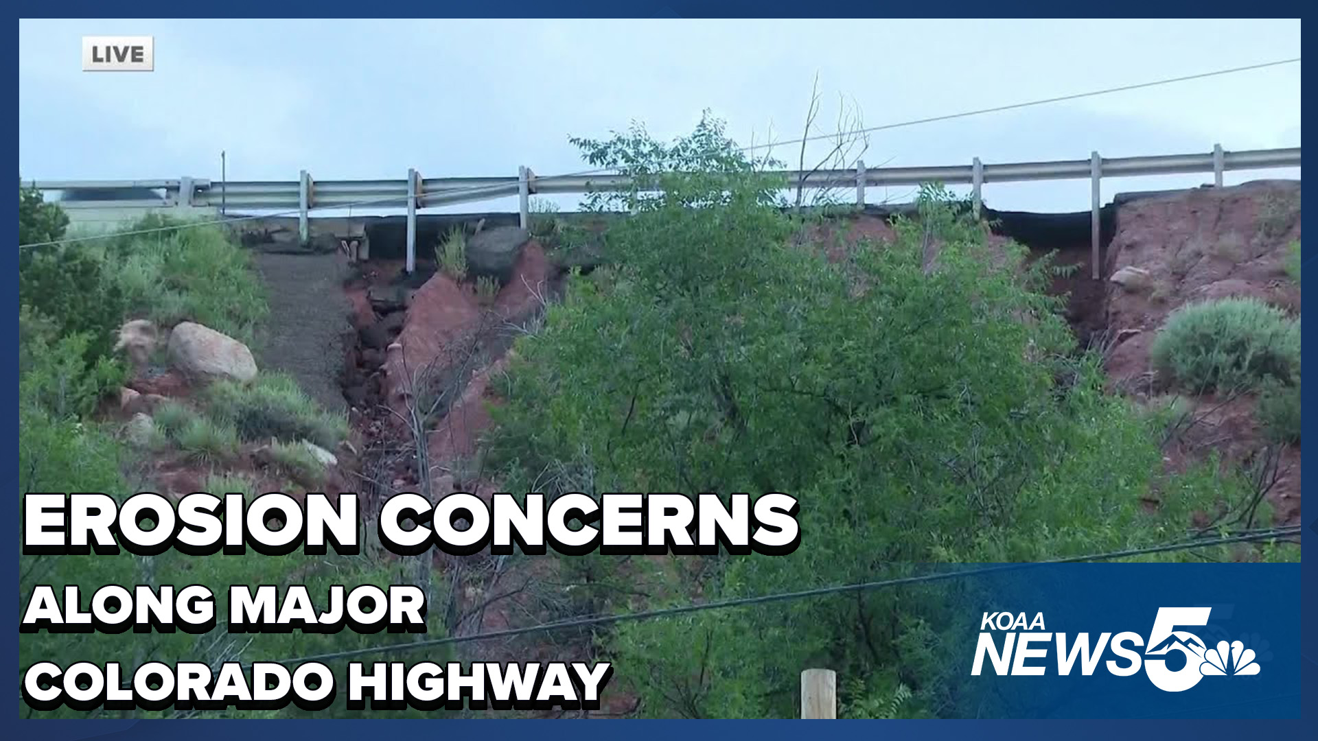 Erosion concerns along a busy Colorado highway