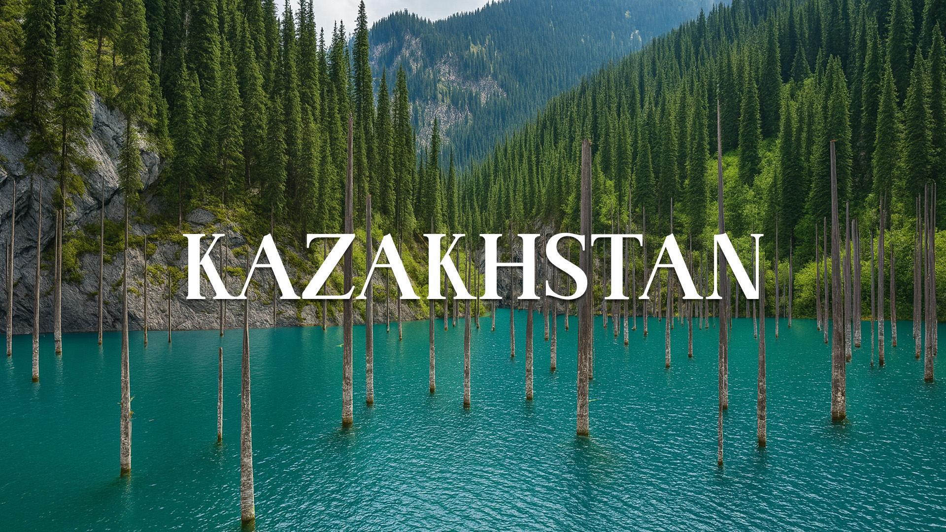 Espaços urbanos e vistas naturais do Cazaquistão 4K