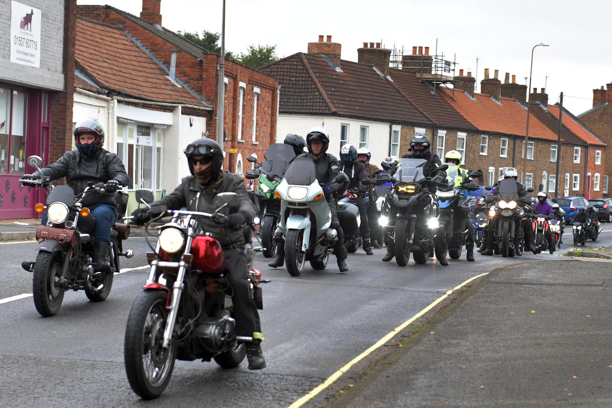 Fundraising motorcycle ride for charity