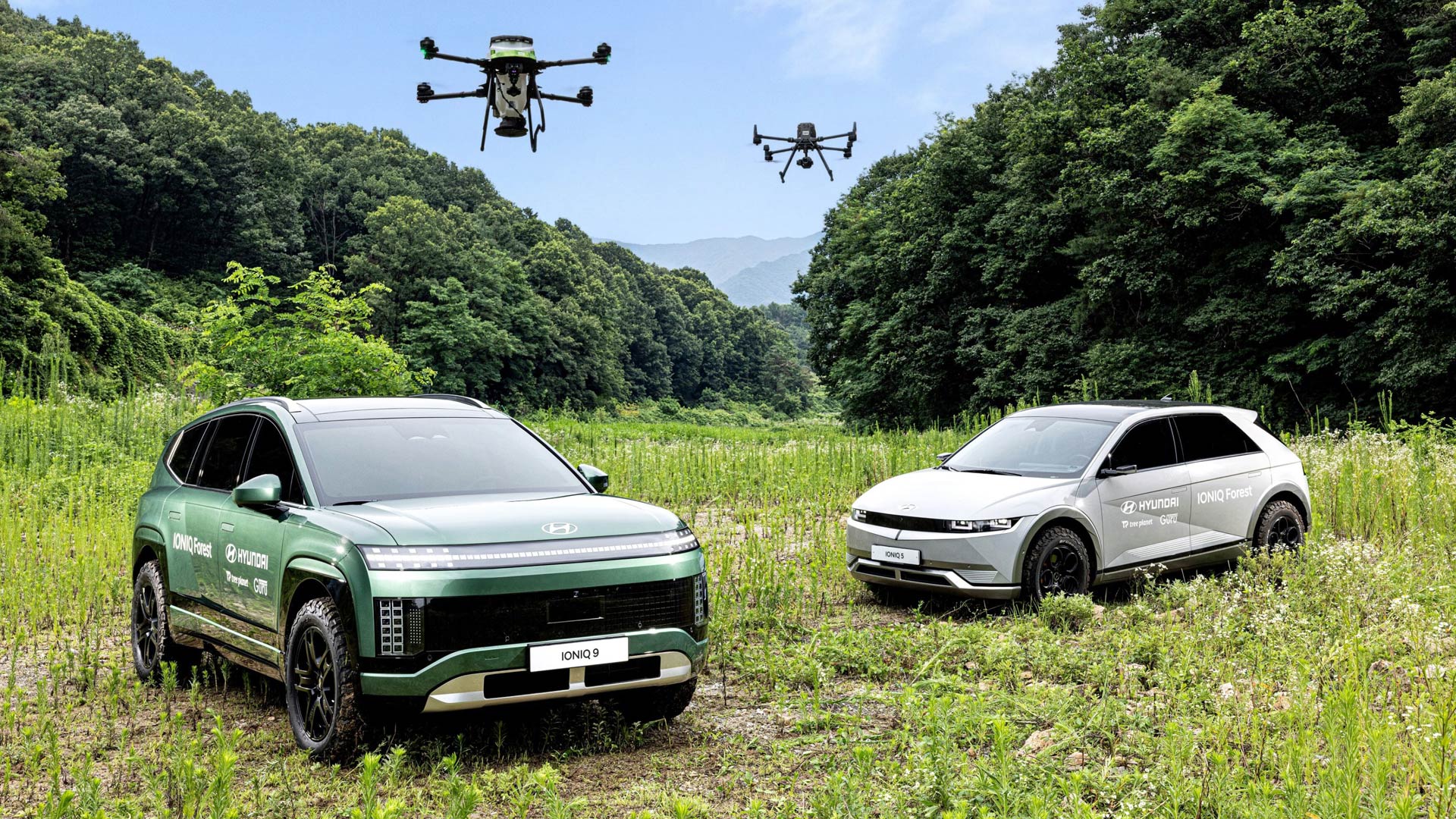 The Hyundai Ioniq 9 electric SUV is reforesting with drones