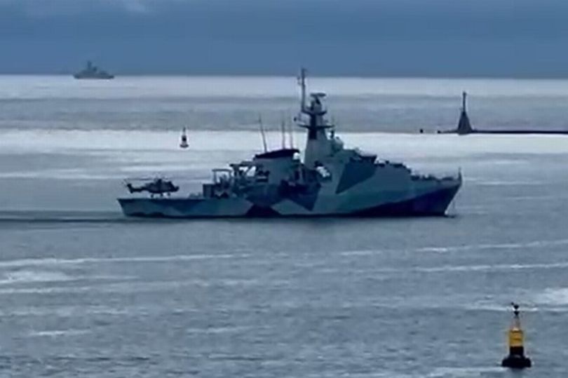 Royal Navy's HMS Trent heads to Plymouth Sound after four years away