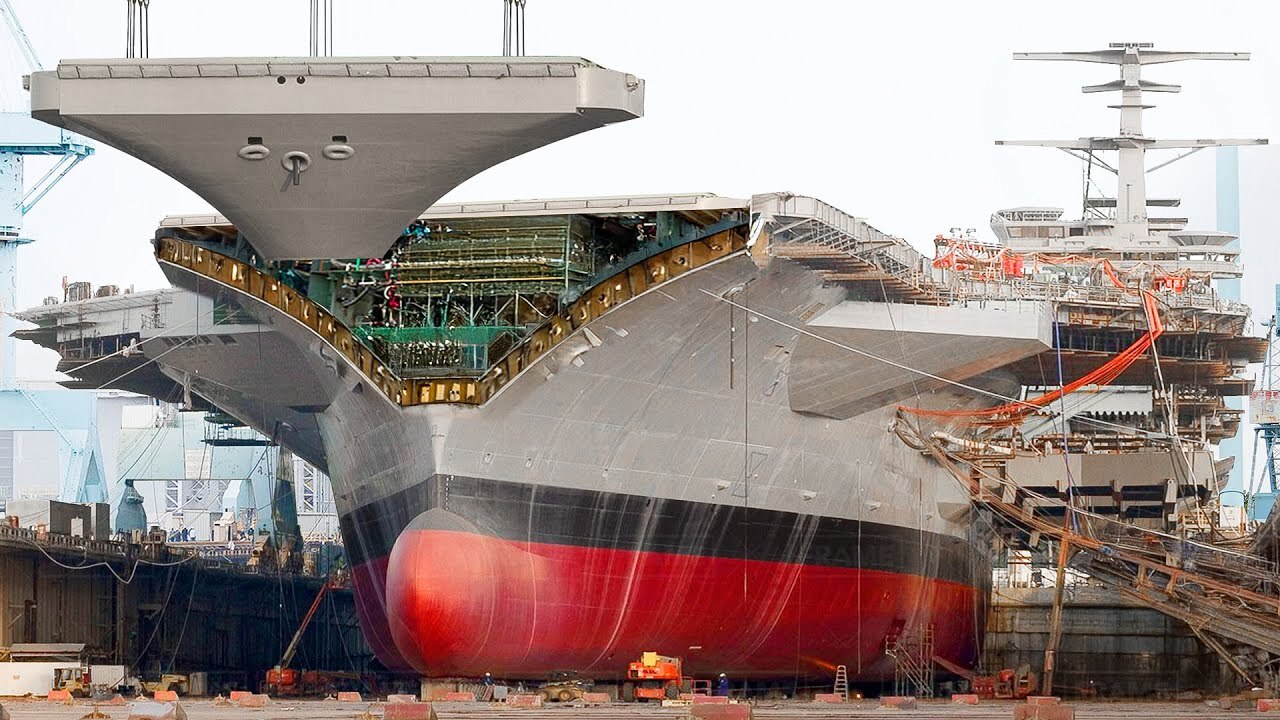 Building US's New $13 Billion GIGANTIC Aircraft Carrier