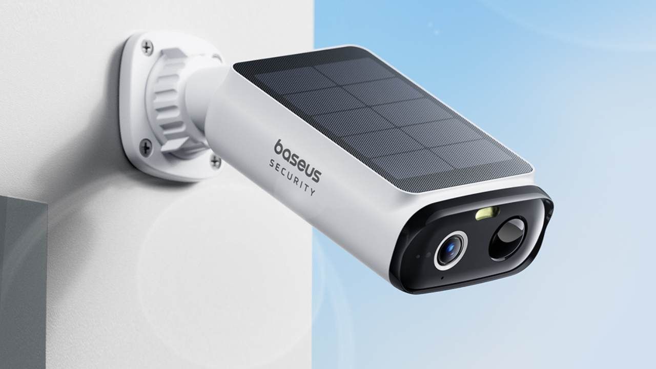 This Baseus security camera has a built-in solar panel for 24/7 power ...