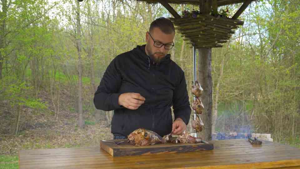 6 Lamb Head Roast - 6 Lamb Heads Spit Roasted. Meat Lovers Favorite Dish