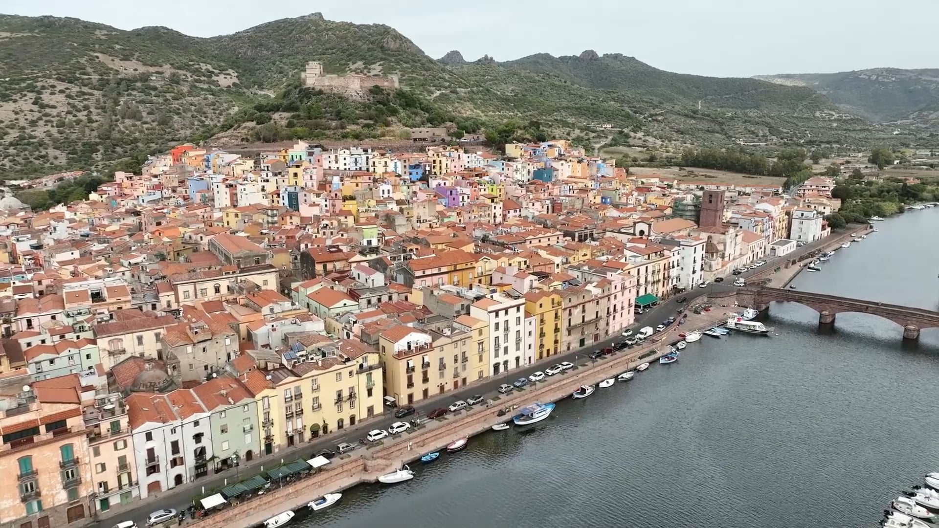 Bosa from Above: Drone Views of Sardinia's Vibrant River Town