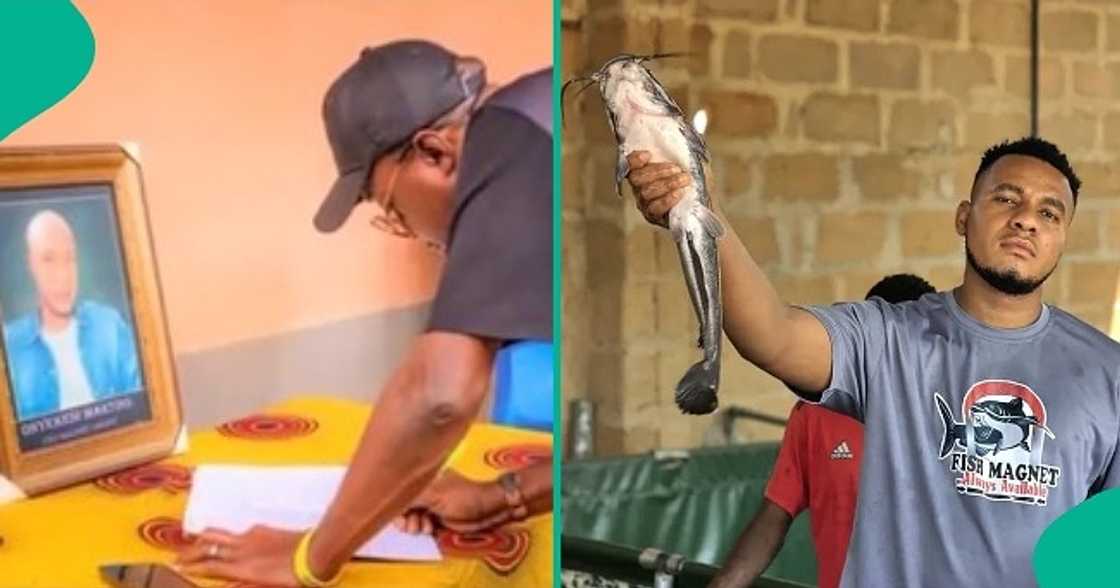 Watch heartbreaking video as family and friends mourn demise of fish magnet