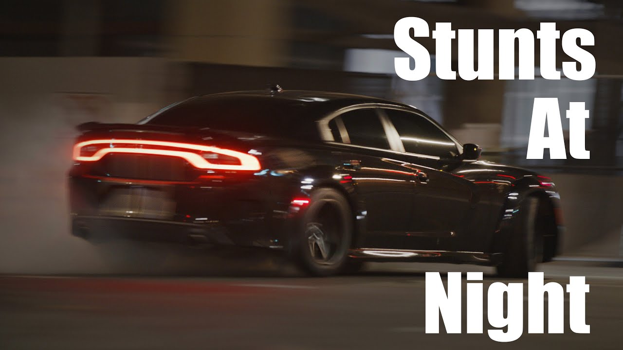 Filming Car Stunts at Night in Los Angeles