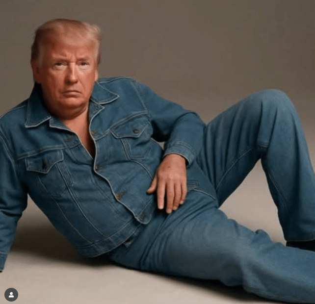 'So hot!' Don Jr. gushes over bizarre AI image of denim-clad dad