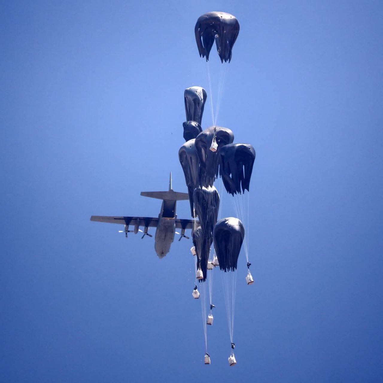 IDF executes first aid drop in coordination with Spain, France, Germany