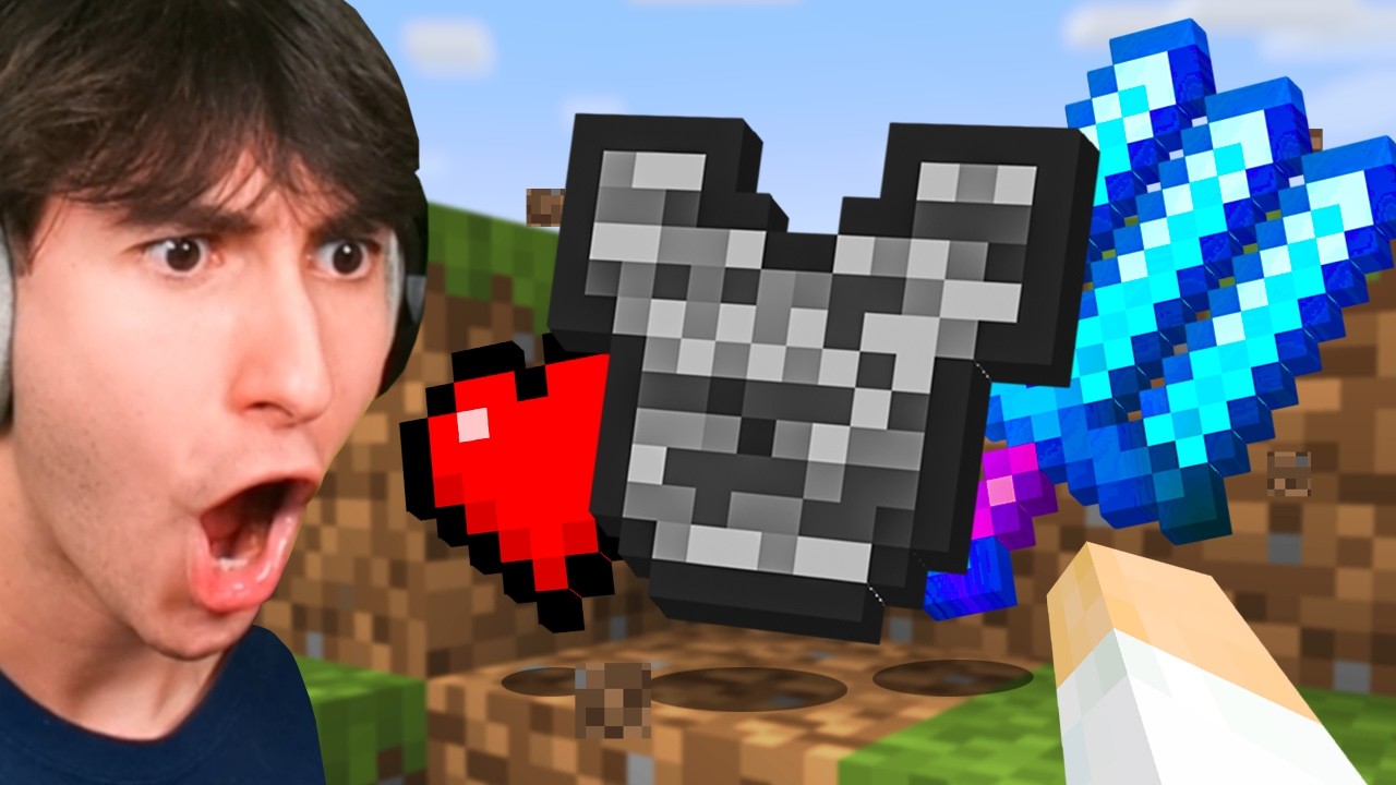 Minecraft But Every Drop Is Upgraded