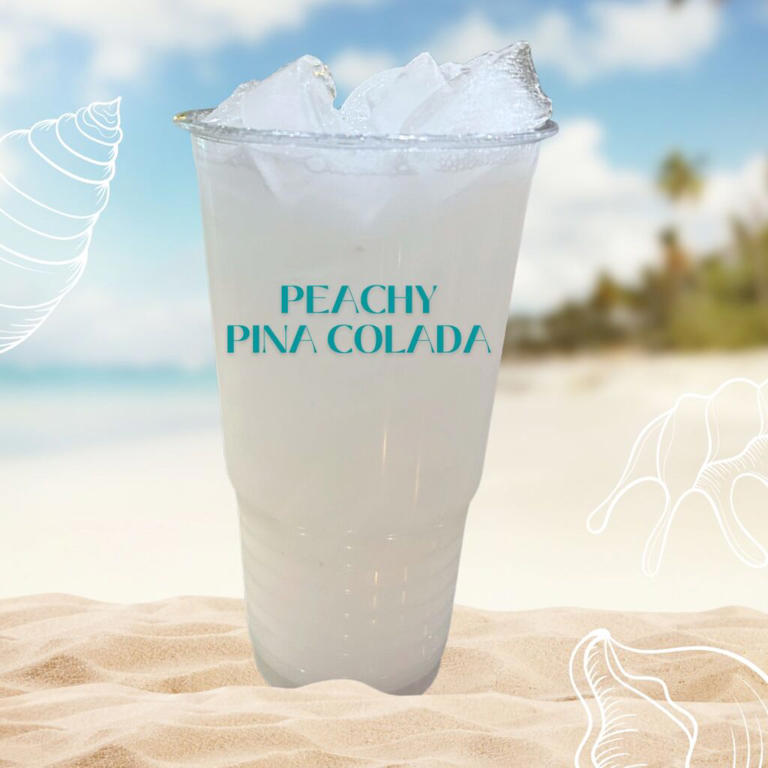 Peachy Pina Colada Flavored Water: Tropical Vibes in a Cup
