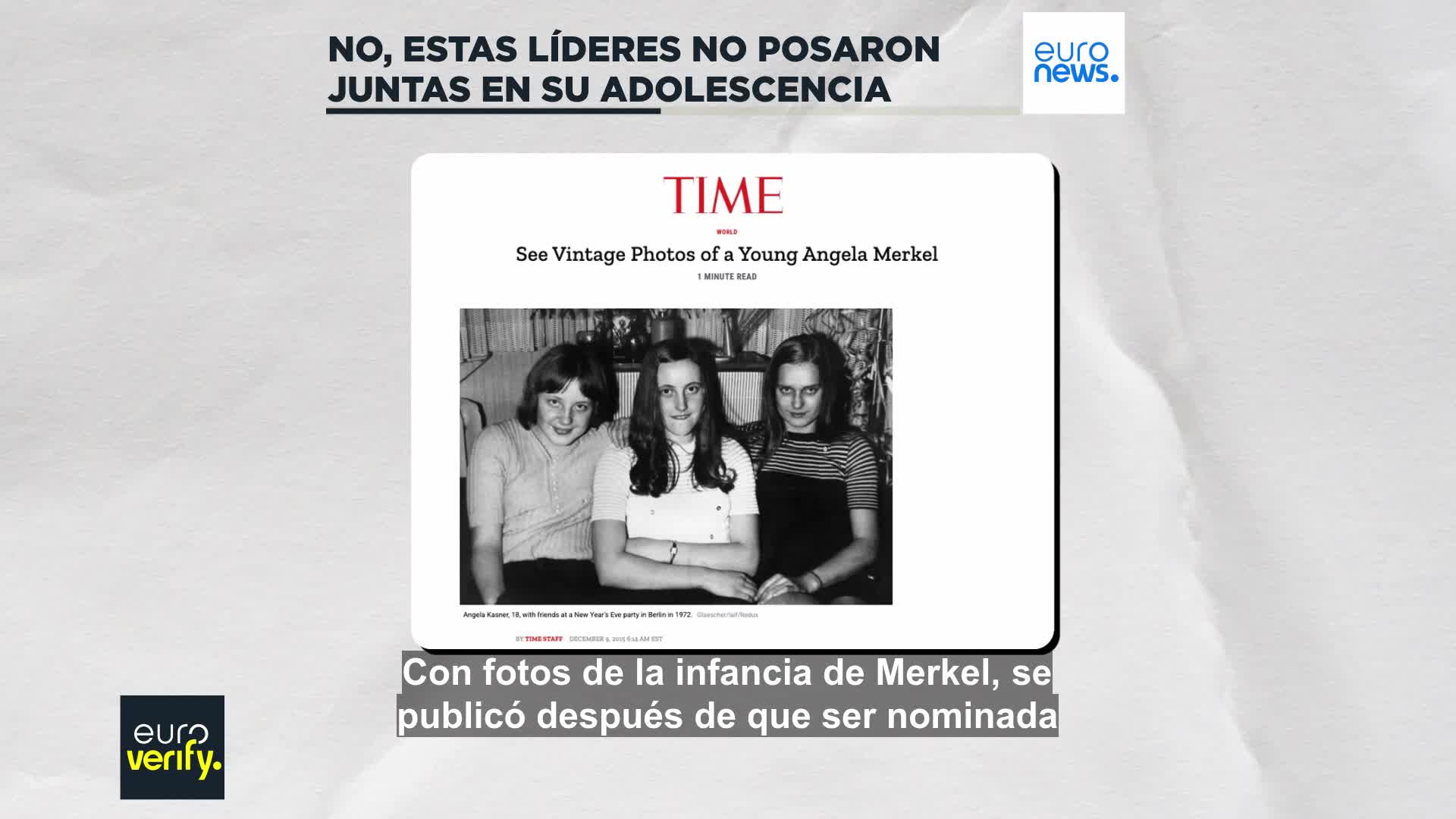 Euroverify: No, esta no es Angela Merkel de adolescente con dos futuras ...