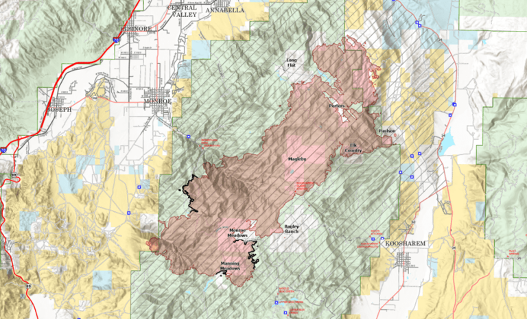 Containment drops for Monroe Fire as flames claim another 5,000 acres ...